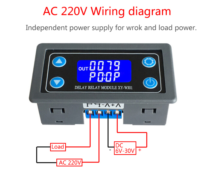 Time Delay Relay Module Digital Lcd Display 6 30v Control Timer Switch Trigger Cycle Module For